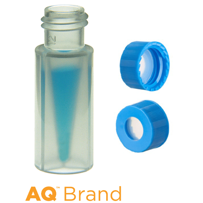 Vial & Cap Kit Includes 100 EA 300ul, Screw Top, Clear polypropylene ...