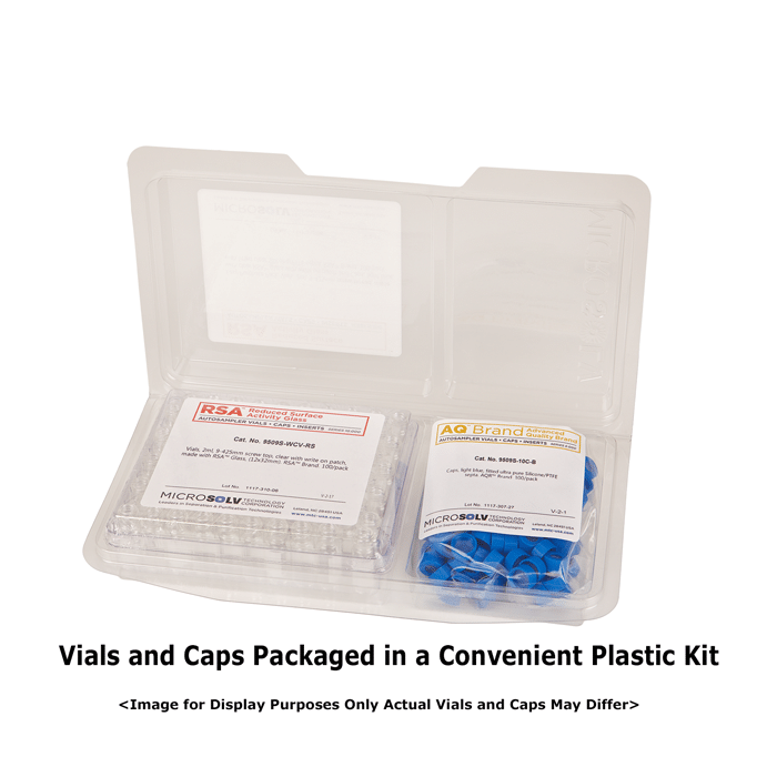 Vial & Cap Kit includes 100 EA 2ml, Snap Top, Amber Autosampler Vials ...