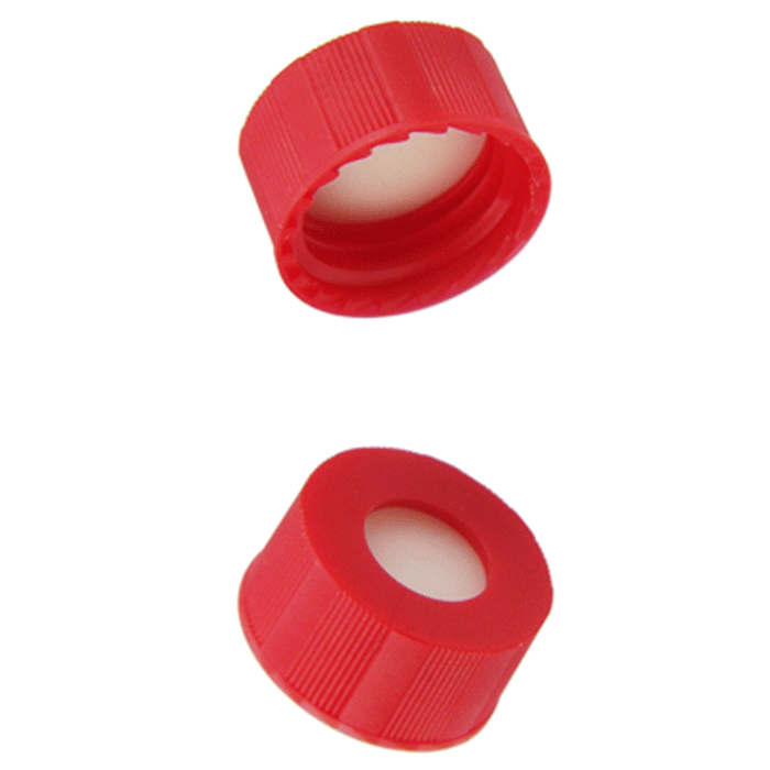 Caps, Screw Top, with White Silicone Rubber / Natural PTFE Septa ...