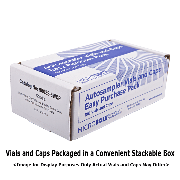 Vial & Cap Kit Includes 100 EA 2ml, Screw Top, Clear Autosampler Vials ...