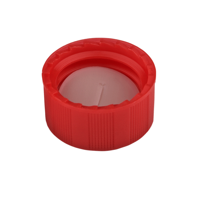 Caps, Screw Top, with White Silicone Rubber / Natural PTFE Pre-Slit ...