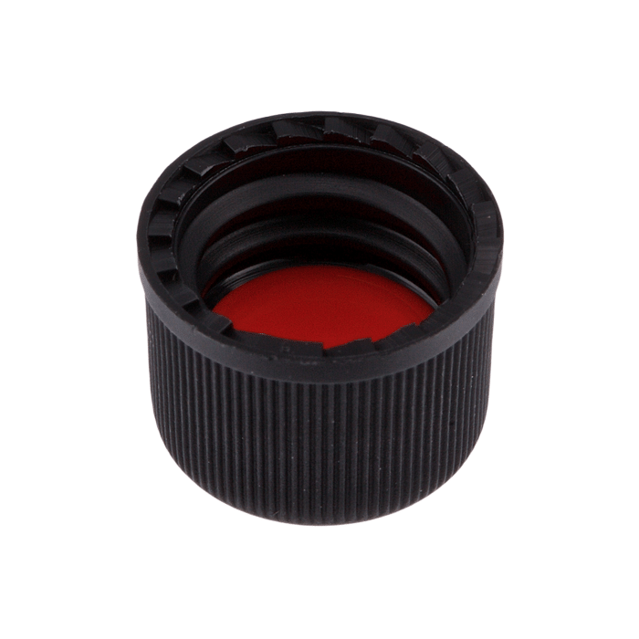 Caps, Screw Top, with Silicone Rubber / PTFE Septa, fitted in "knurled ...