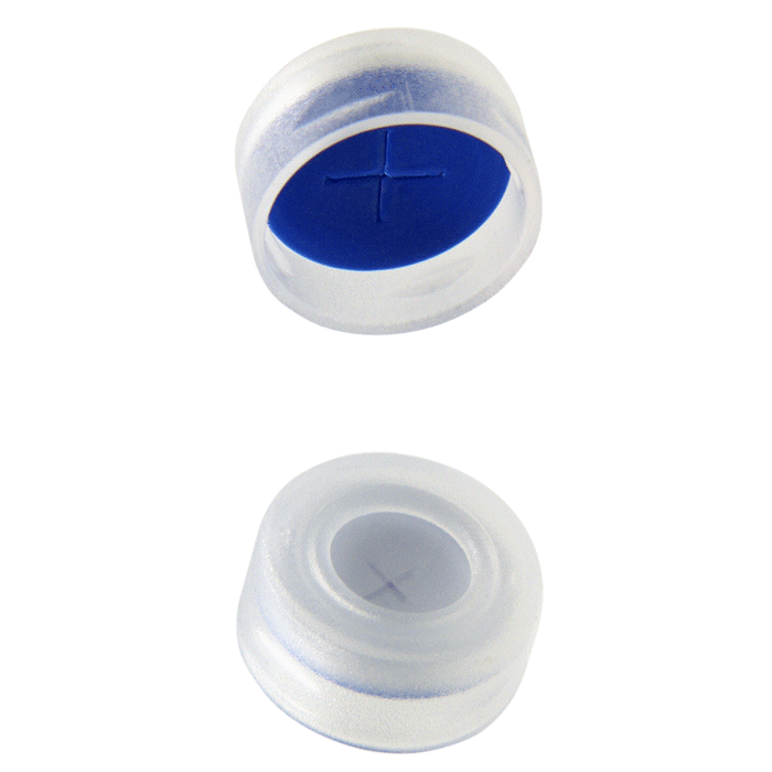 Caps, Snap Top, with 1.00mm thick, White Silicone Rubber / Blue PTFE ...