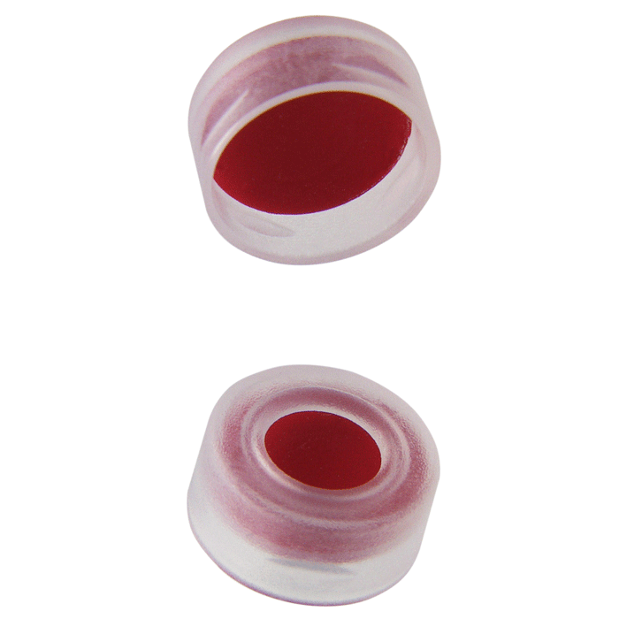 Caps, Snap Top, with 1.00mm thick, Red PTFE / White Silicone Rubber ...