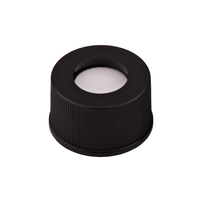Caps, Screw Top, with Silicone Rubber / PTFE Pre-Slit Septa, fitted in ...