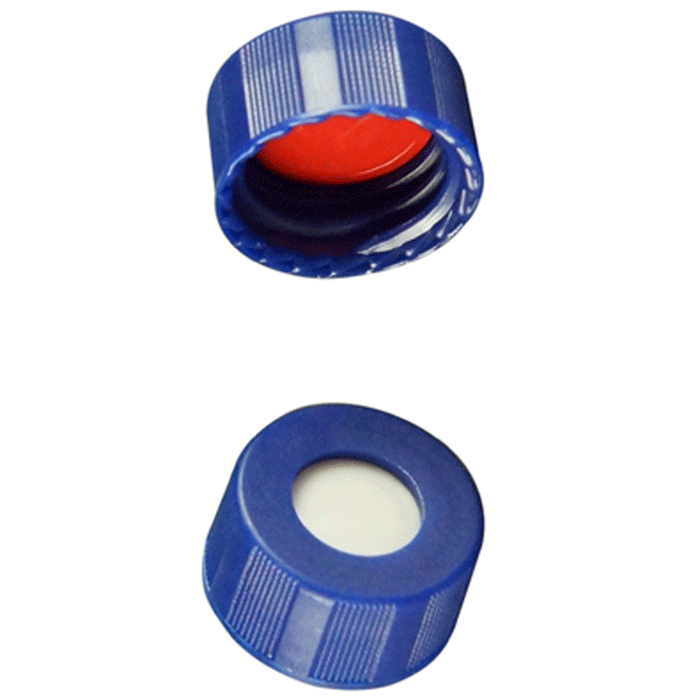 Caps, Screw Top, with Soft-Guard, White Silicone Rubber / Red PTFE ...
