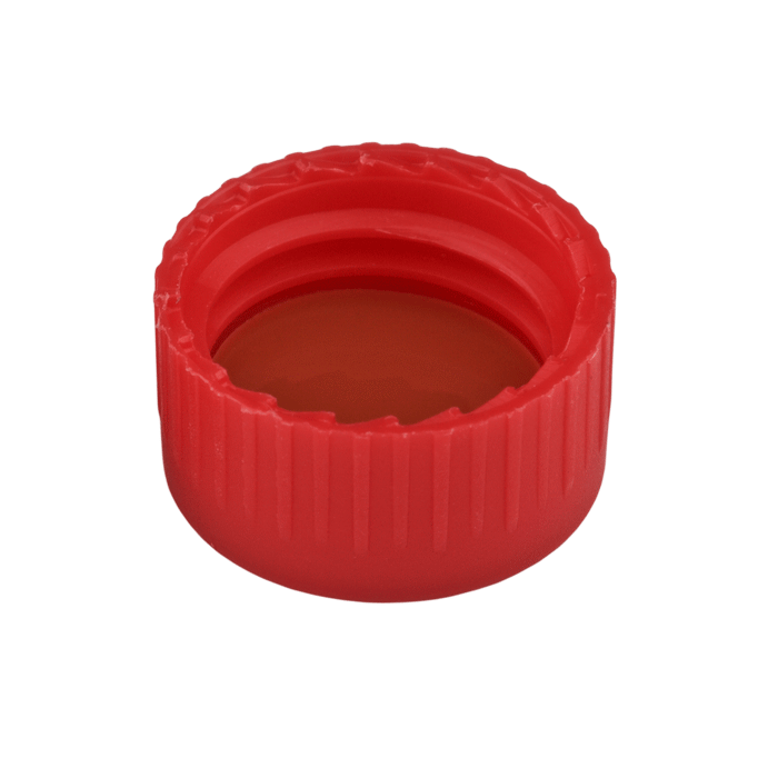 Caps, Screw Top, with Orange Red Rubber / PTFE Septa, bonded in ...