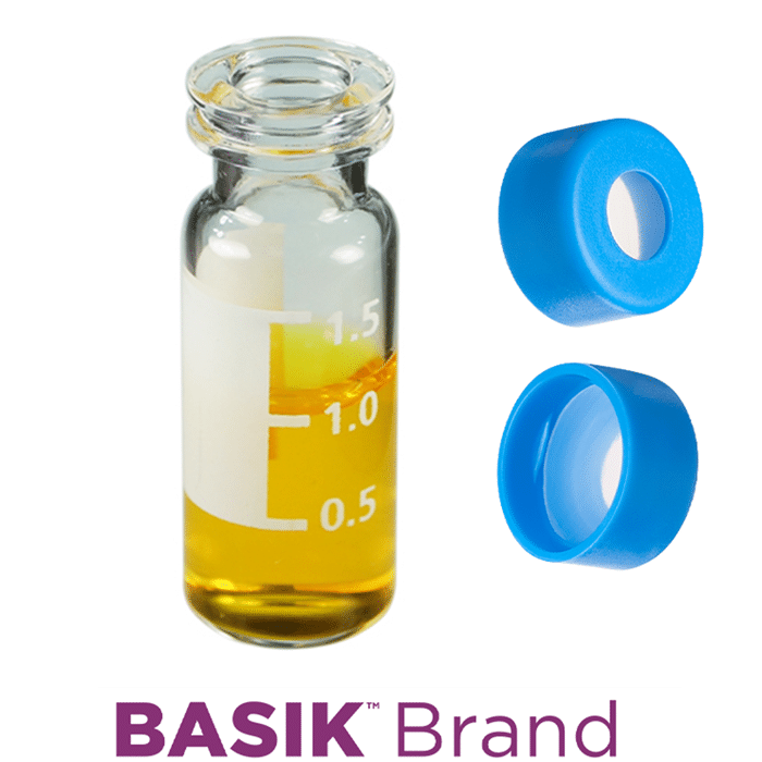Vial & Cap Kit includes 100 EA 2ml, Snap Top, Clear Autosampler Vials ...