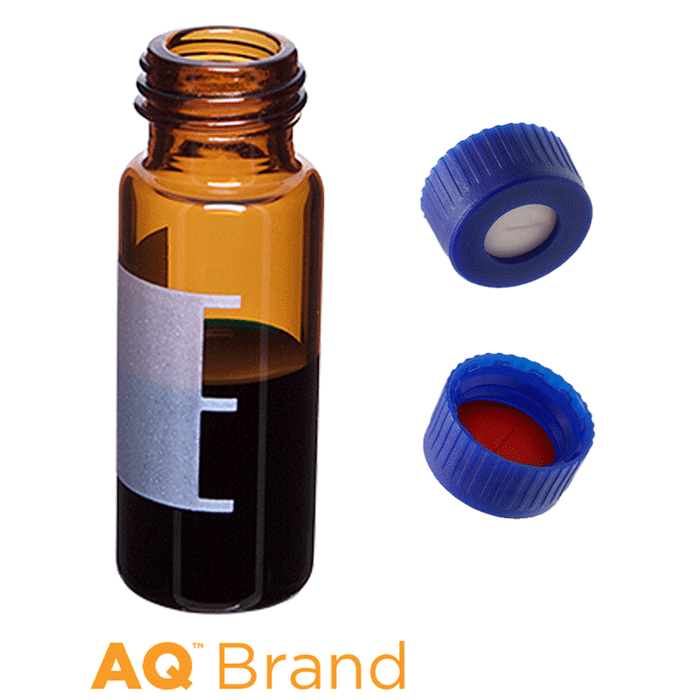 Vial & Cap Kit Includes 100 EA 2ml, Screw Top, Amber Autosampler Vials ...
