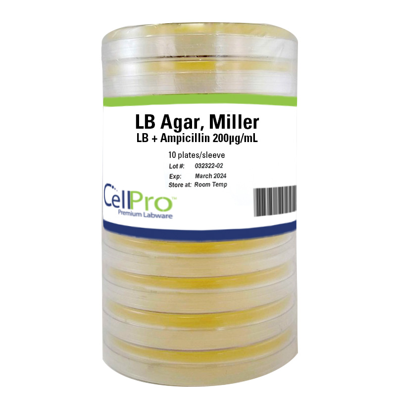 CellPro™ LB + Ampicillin 200ug/ml 100mm | Scientist.com