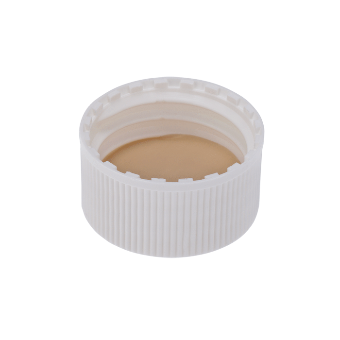 Caps, Screw Top, Solid, with White Silicone Rubber / Beige PTFE Liner ...