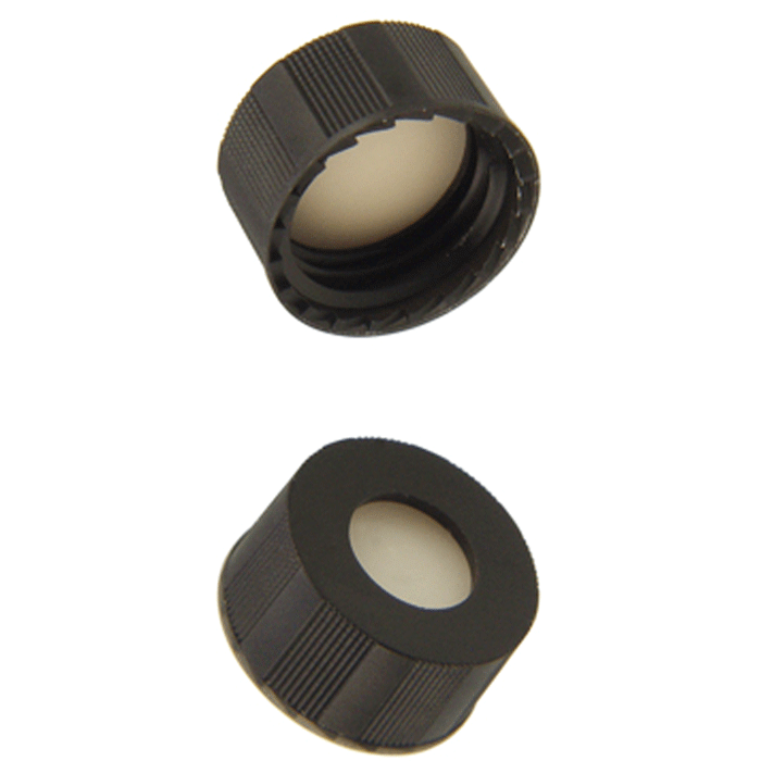 Caps, Screw Top, with White Silicone Rubber / Natural PTFE Septa ...