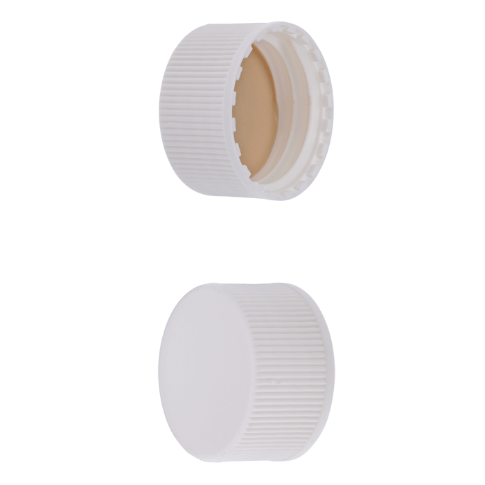 Caps, Screw Top, Solid, with White Silicone Rubber / Beige PTFE Liner ...