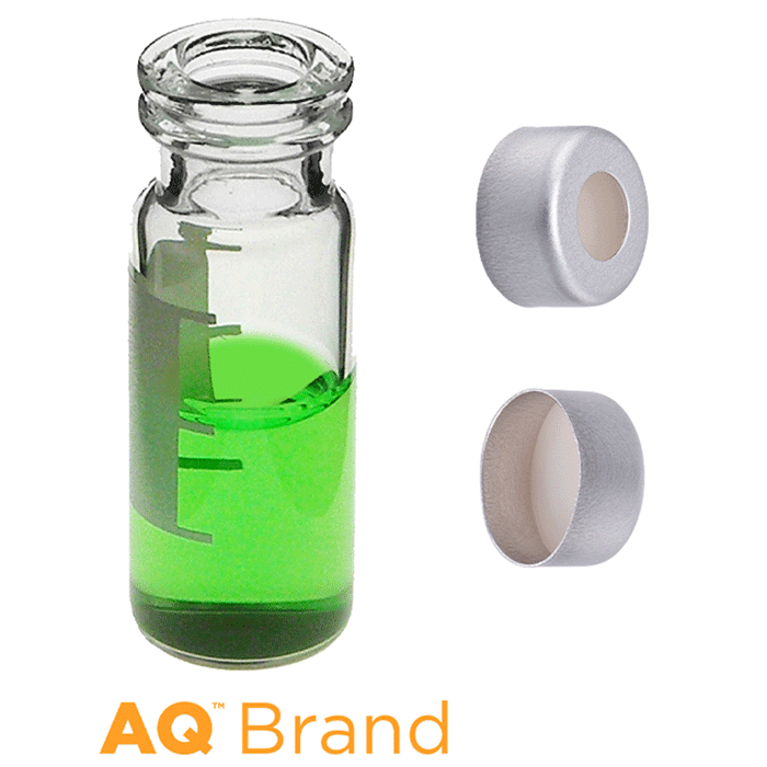 Vial & Cap Kit includes 100 EA 2ml, Snap / Crimp Top, Clear Autosampler ...