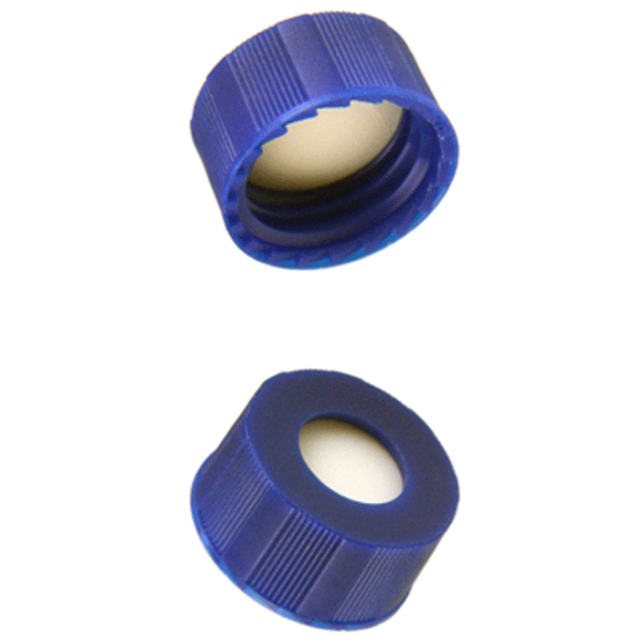 Caps, Screw Top, with White Silicone Rubber / Natural PTFE Septa ...