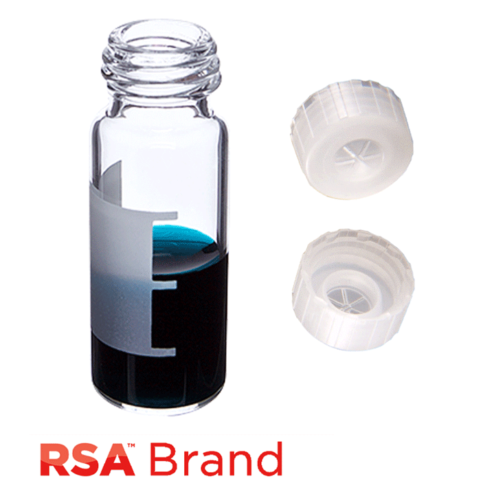 Vial & Cap Kit Includes 100 EA 2ml, Screw Top, Clear RSA™ Autosampler ...