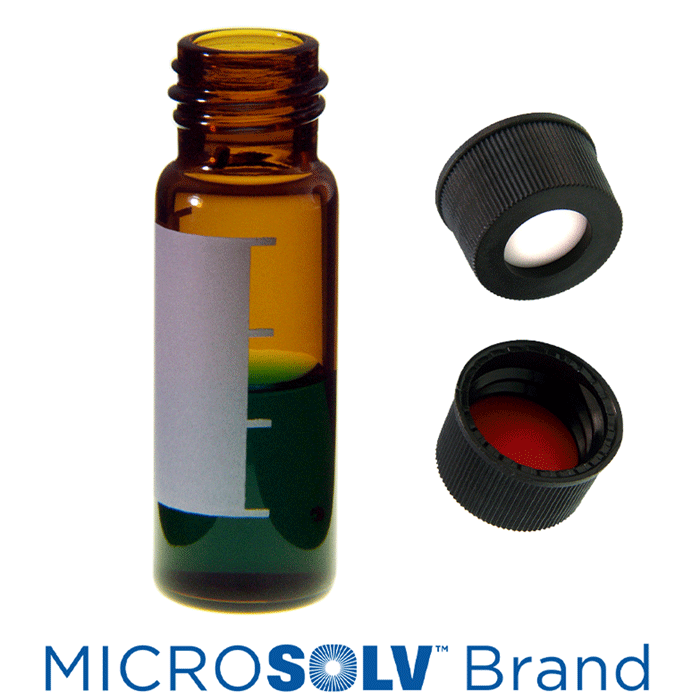 Vial & Cap Kit Includes 100 EA 4ml, Screw Top, Amber Autosampler Vials ...