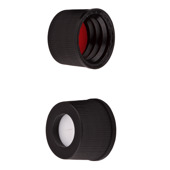 Caps, Screw Top, with Silicone Rubber / PTFE Pre-Slit, 40mil Septa ...